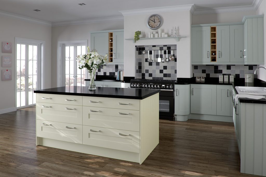 L-Shaped Handleless Kitchen | Net Kitchens Direct