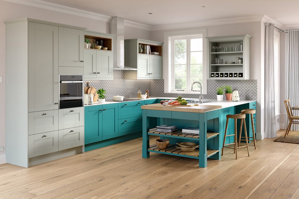 L-Shaped Handleless Kitchen | Net Kitchens Direct